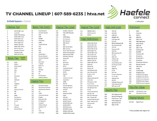 Channel Guides by Area | Local Internet Providers, Enfield, NY ...